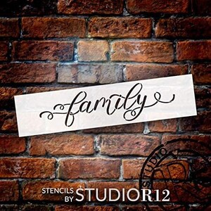Family Stencil by Studior12 DIY Thankful Grateful Quote Farmhouse Home ...