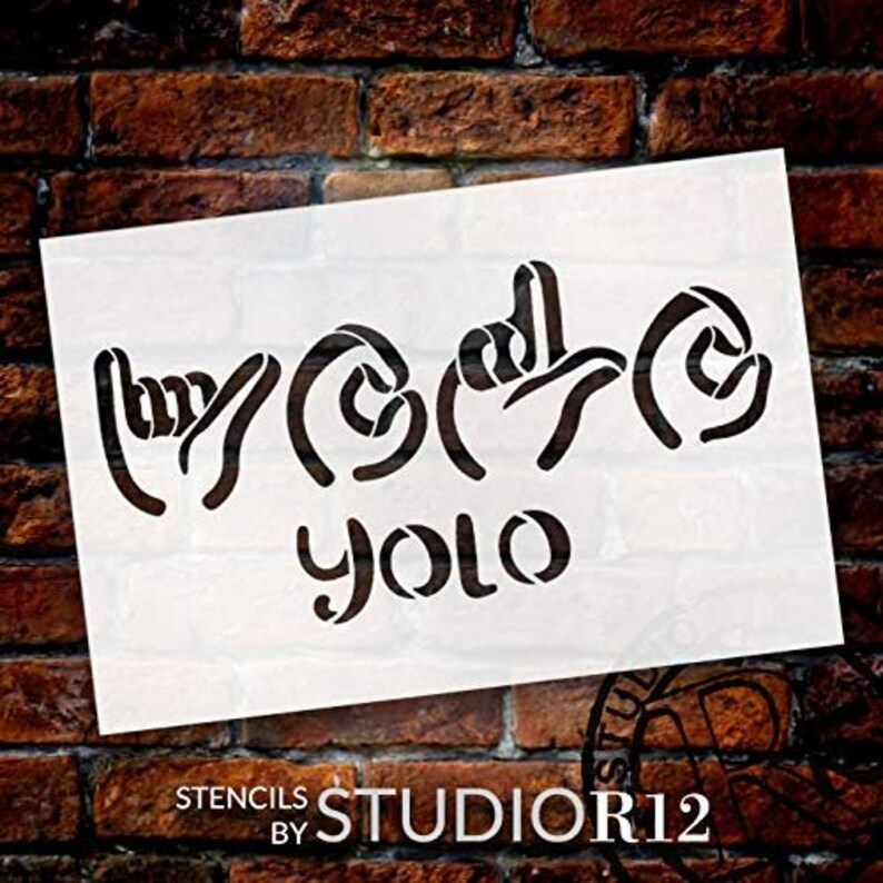 American Sign Language YOLO Stencil by Studior12 You Only - Etsy