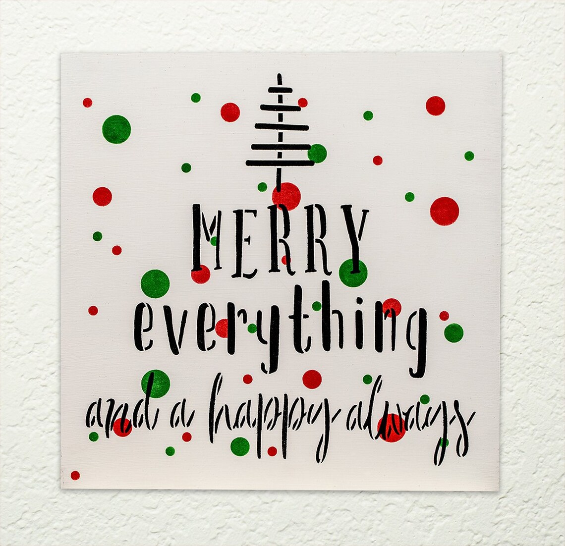 Merry Everything & Happy Always Stencil by Studior12 DIY - Etsy