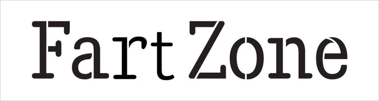 Fart Zone Word Stencil Select Size STCL2162 by Studior12 - Etsy