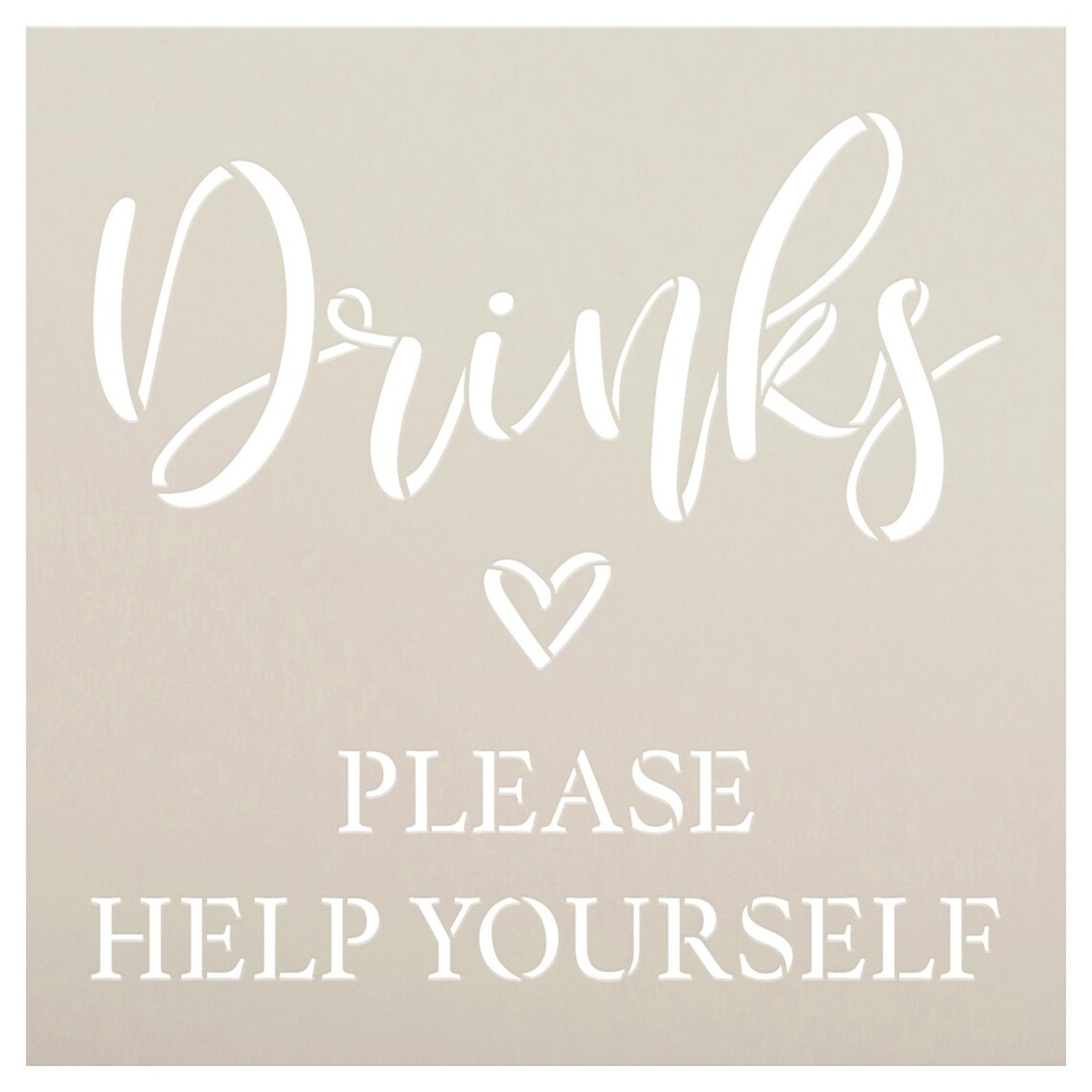 Drinks Please Help Yourself Stencil by Studior12 Craft DIY | Etsy