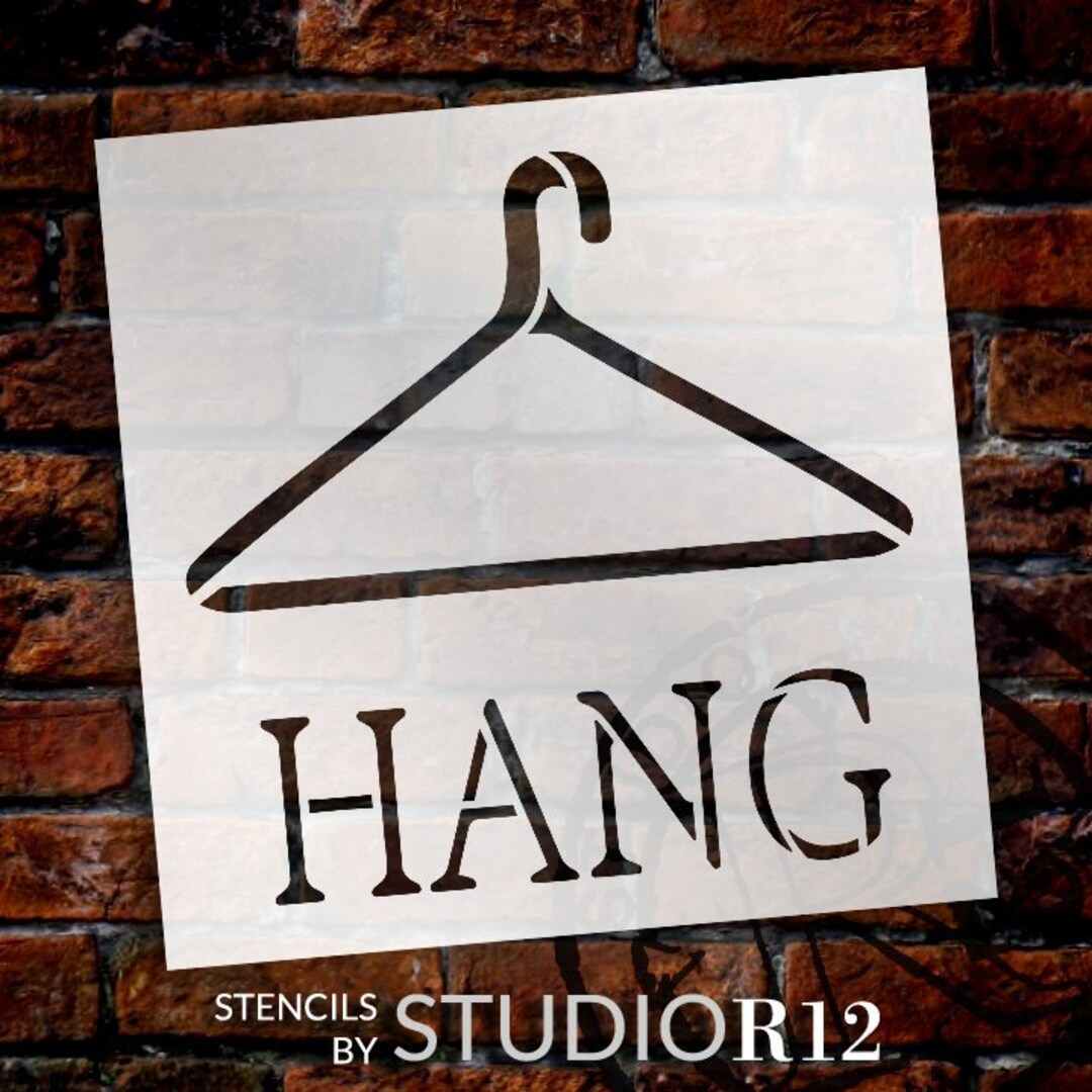 Hang Laundry Room Stencil by Studior12 DIY Cleaning Chore Home Decor ...