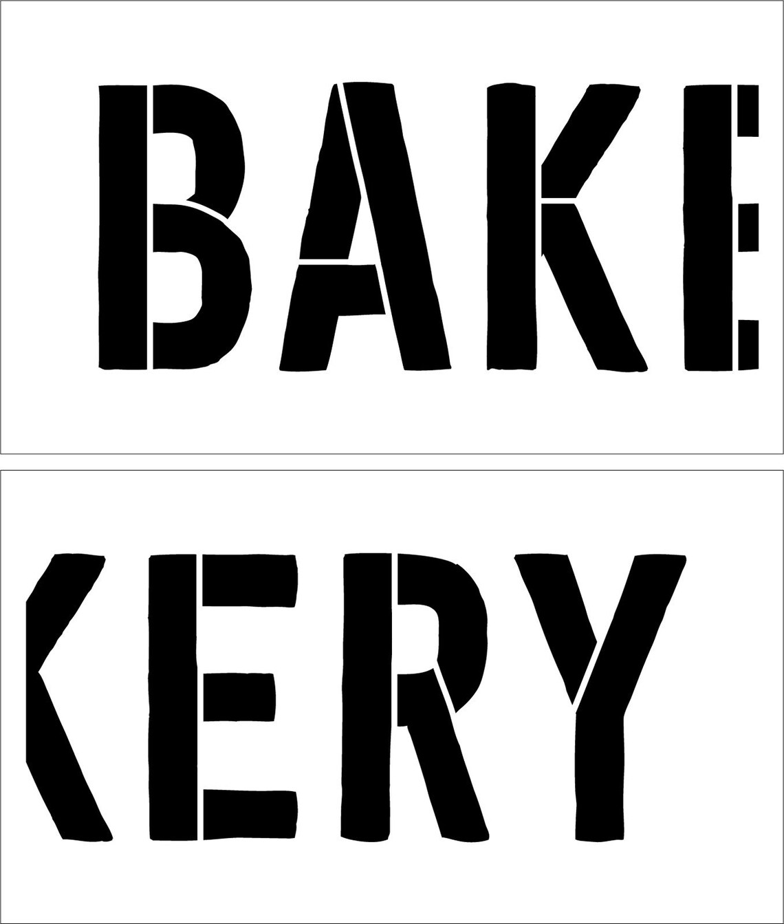 Horizontal Bakery Print Word Art Stencil by Studior12 Select | Etsy