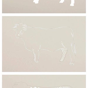 Cuts of Beef Stencil 3 Part by Studior12 Reusable Mylar - Etsy