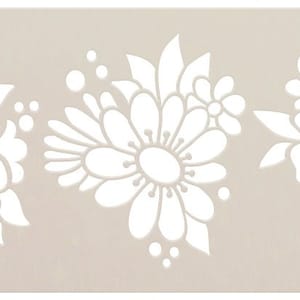 Three Flower Clusters Stencil by Studior12 DIY Spring Floral Embellishments Reusable Multimedia ...