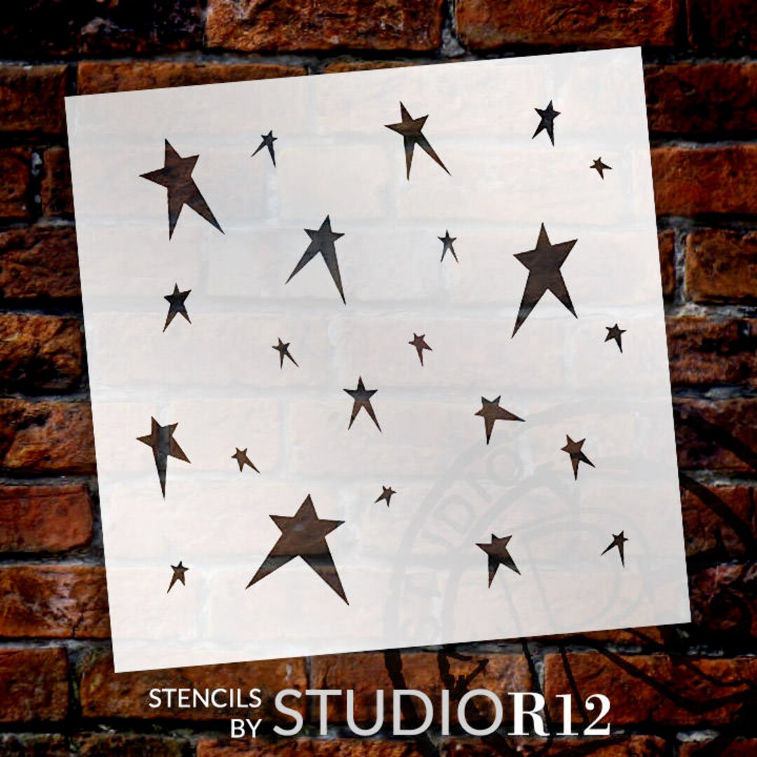 Primitive Stars Pattern Stencil Select Size SKU:STCL617 - Etsy