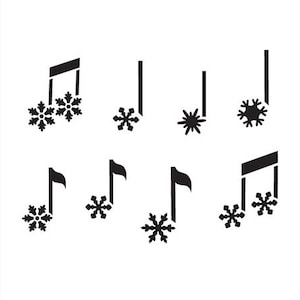 Snowflake Music Notes Stencil by Studior12 Reusable, Christmas, Holiday ...