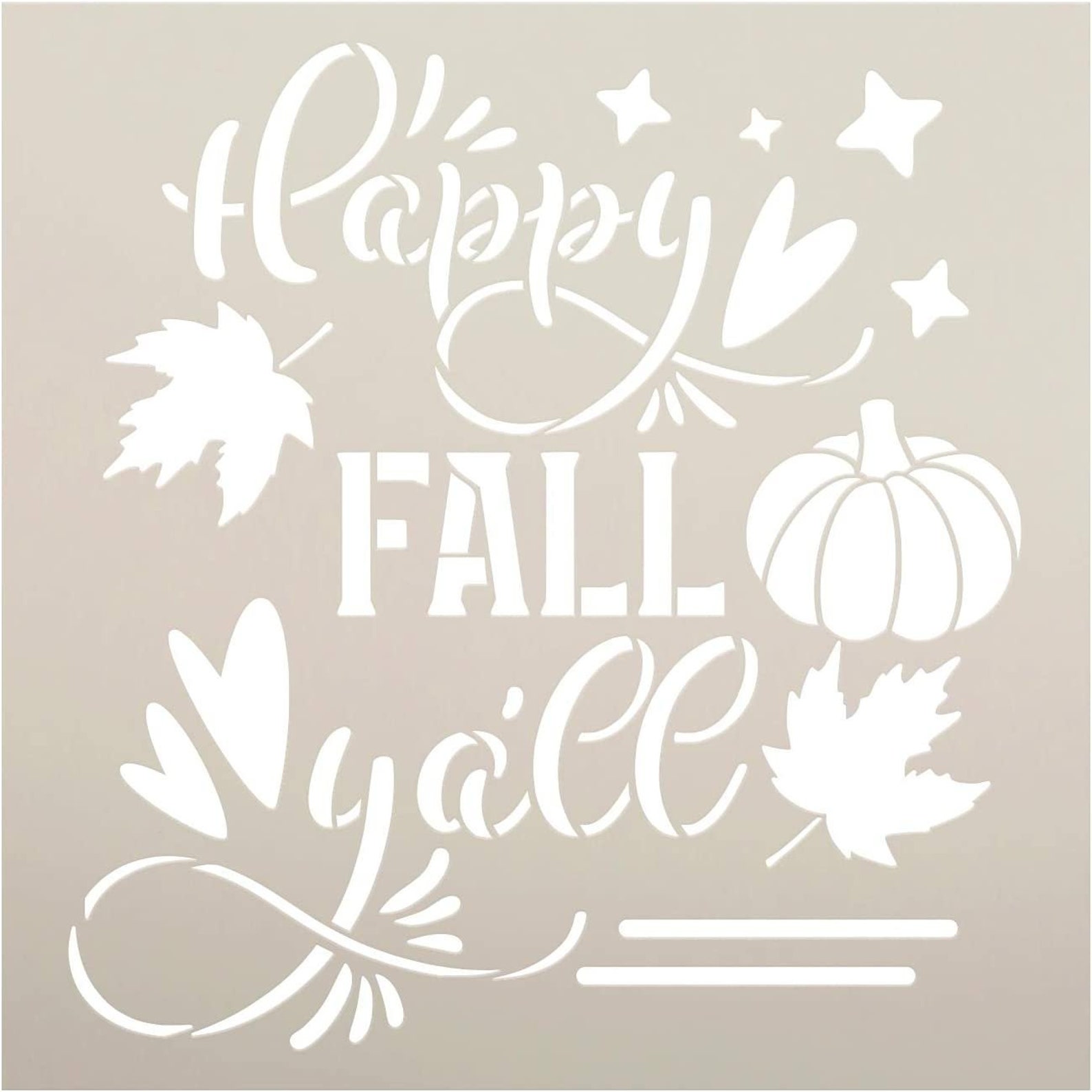 Happy Fall Yall Stencil by Studior12 DIY Autumn Farmhouse | Etsy