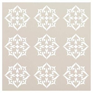 Mandala Spades 9 Tile Pattern Stencil by Studior12 Reusable Mylar ...