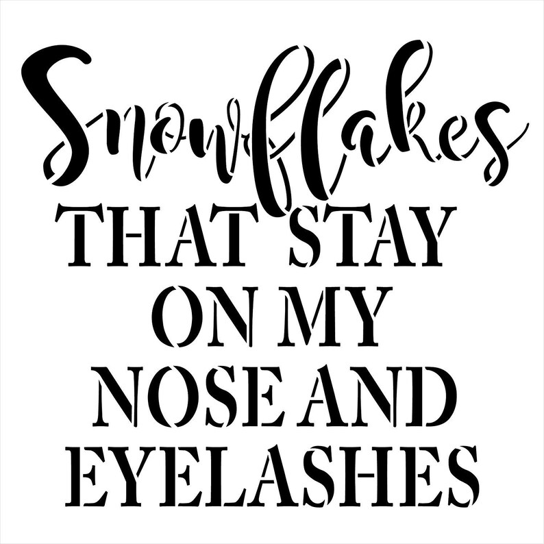 Snowflakes on Nose Eyelashes Stencil by Studior12 Reusable - Etsy