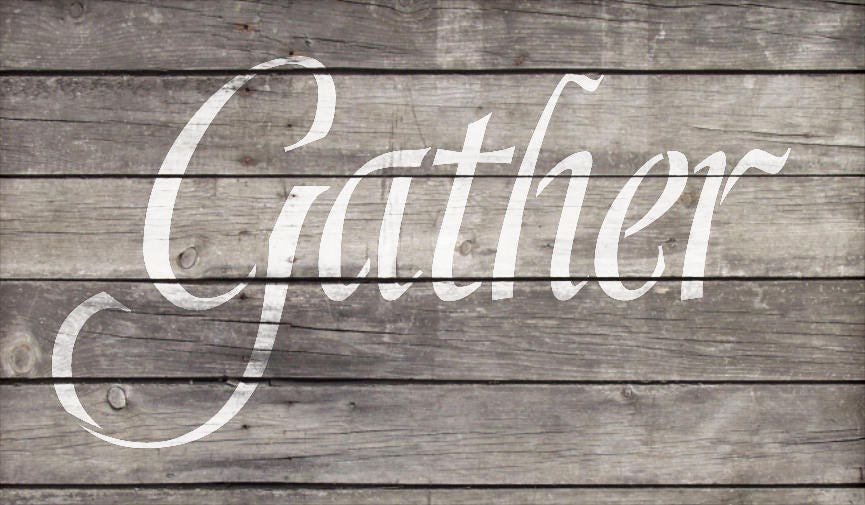 Gather Graceful Word Stencil Select Size STCL2154 by - Etsy