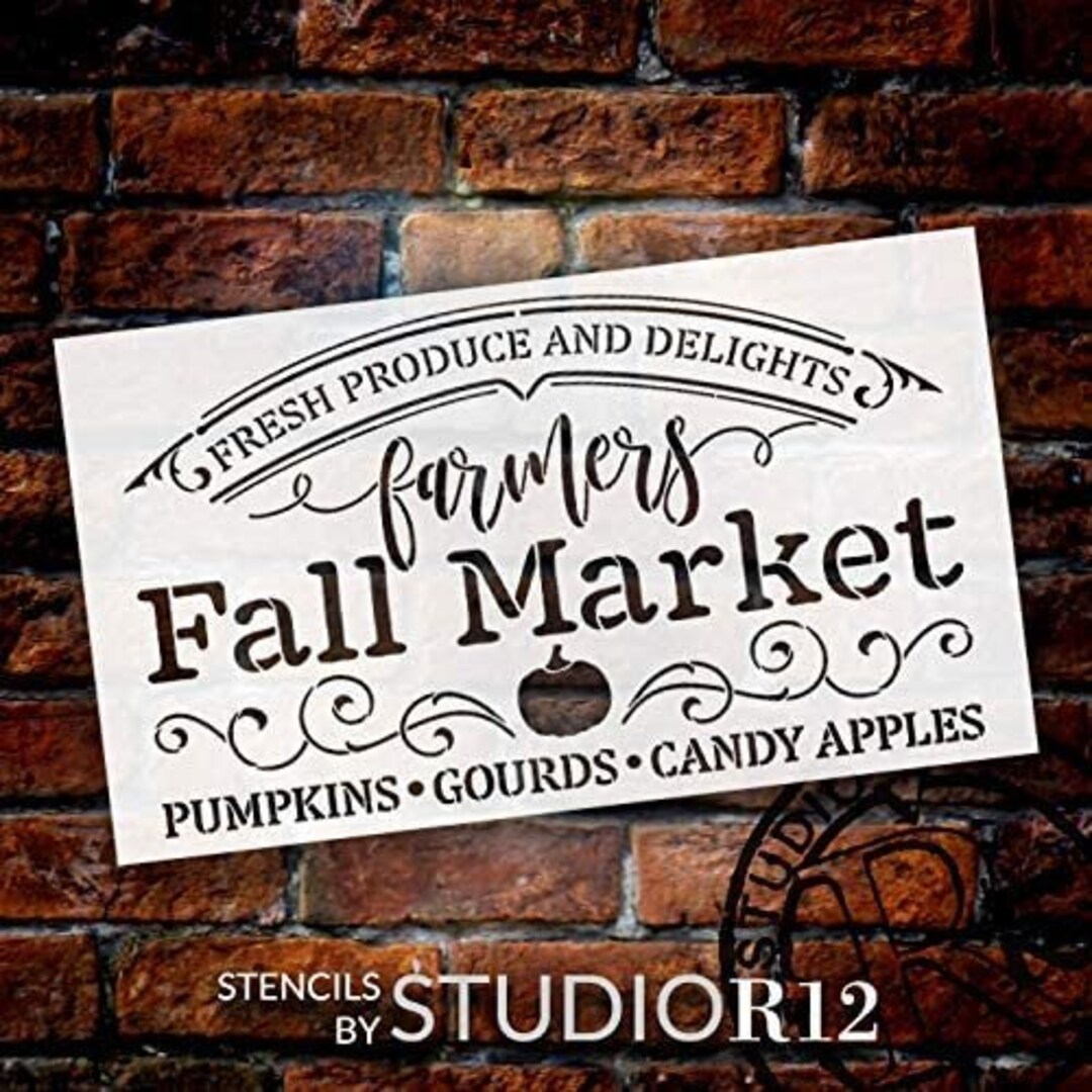 Farmers Fall Market Stencil by Studior12 DIY Autumn Farmhouse Home ...