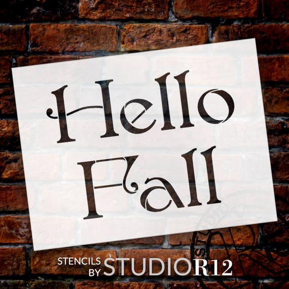Hello Fall Elegant Word Stencil Select Size STCL2108 - Etsy