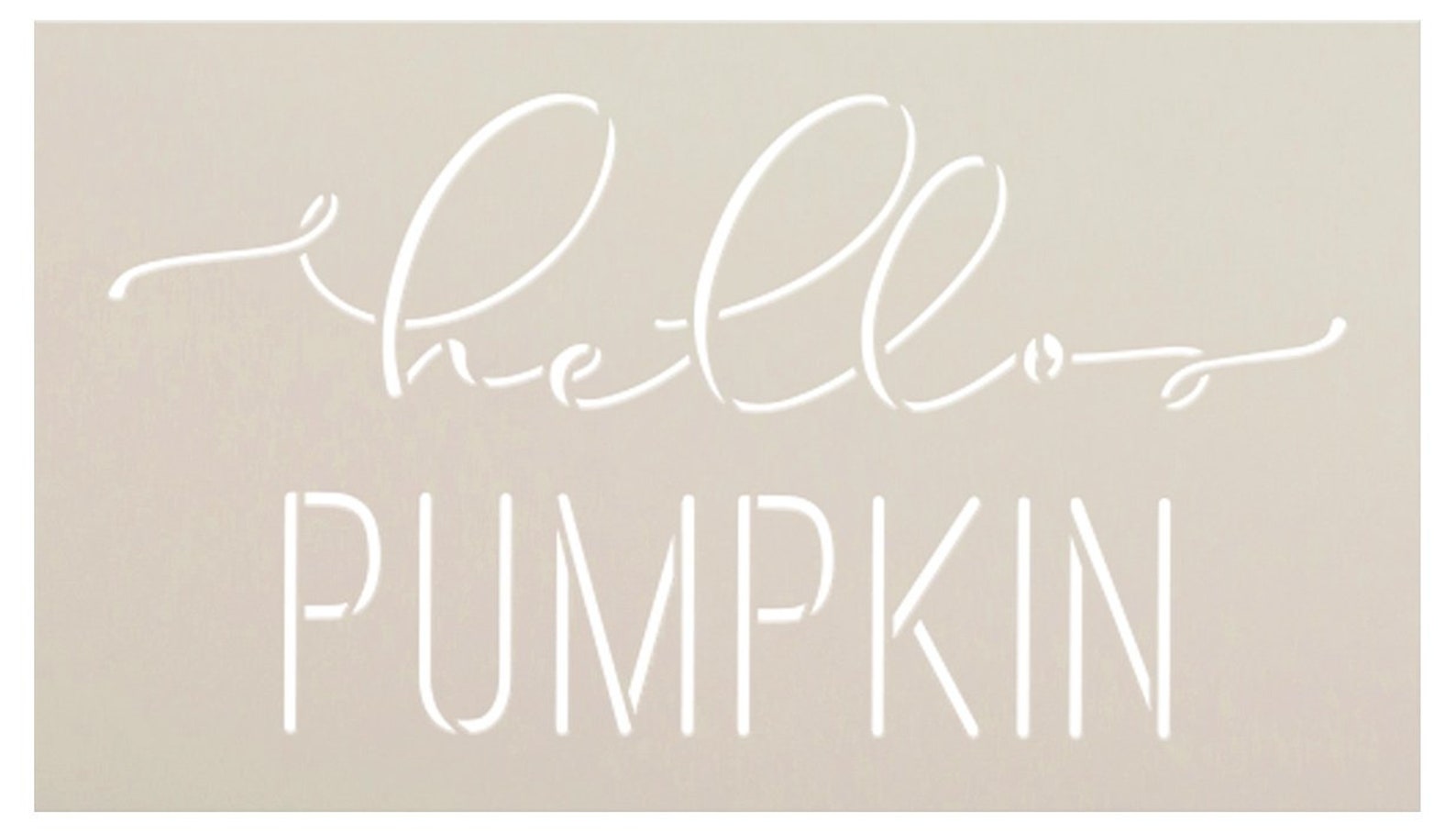 Hello Pumpkin Cursive Stencil by Studior12 DIY Autumn Fall - Etsy