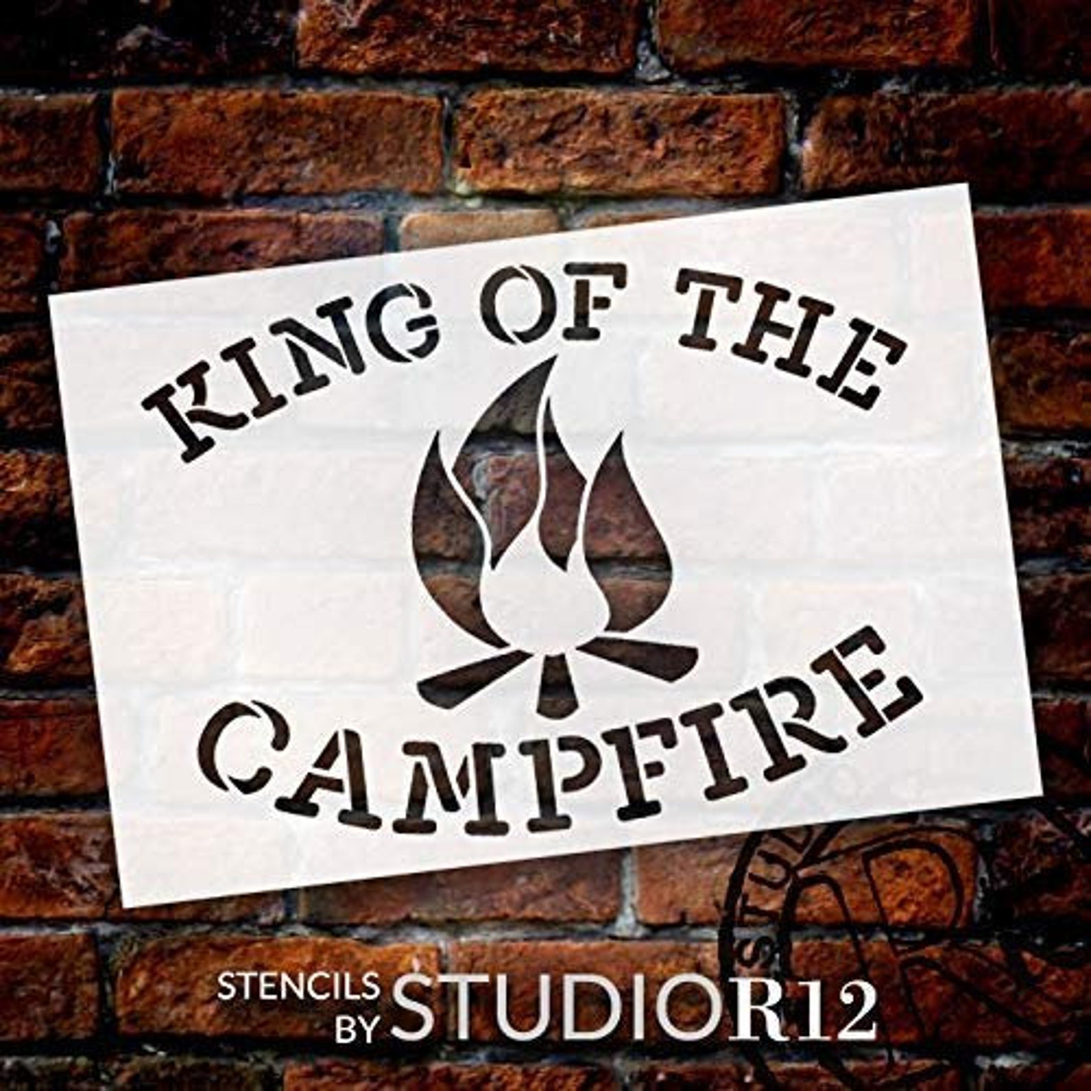 King of the Campfire Stencil by Studior12 DIY Camping Home - Etsy