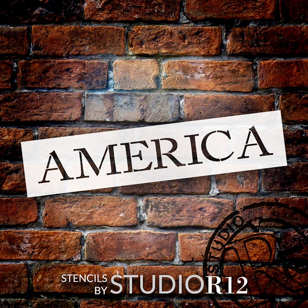America Word Stencil Select Size STCL1245 by Studior12 - Etsy