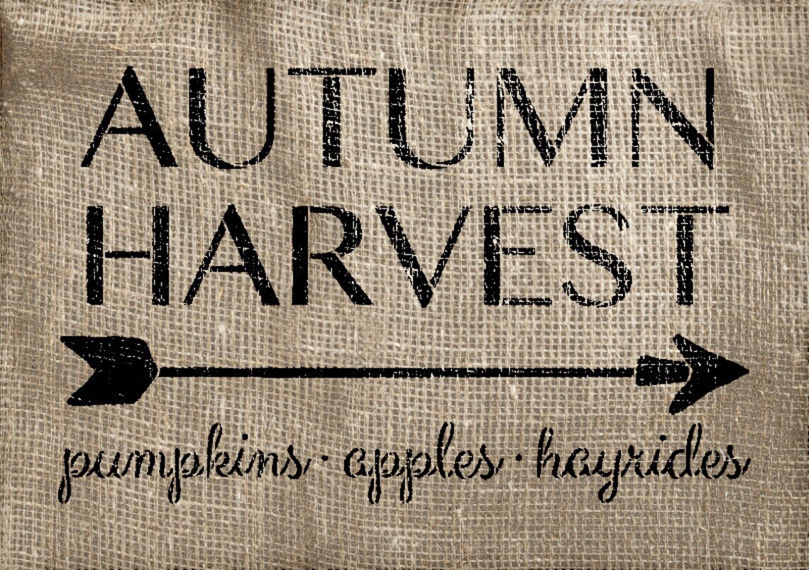 Autumn Harvest Arrow Word Art Stencil Select Size - Etsy
