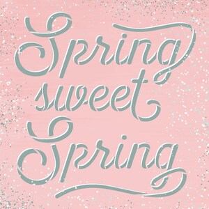 Spring Sweet Spring Stencil by Studior12 Craft DIY Spring - Etsy