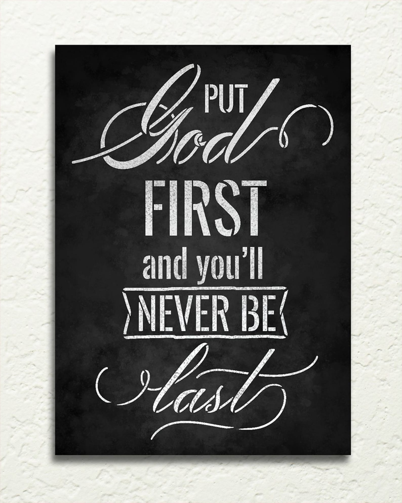Put God First Stencil by Studior12 DIY Farmhouse Faith Home - Etsy