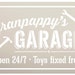 Granpappy's Gargage Open 24/7 Sign Stencil by Studior12 Reusable Mylar ...