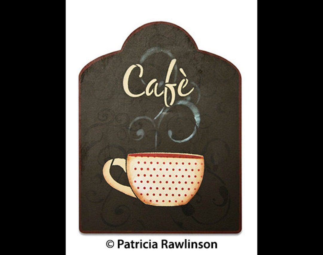 Cafe Word Art Stencil Casual Script Select Size STCL820 - Etsy