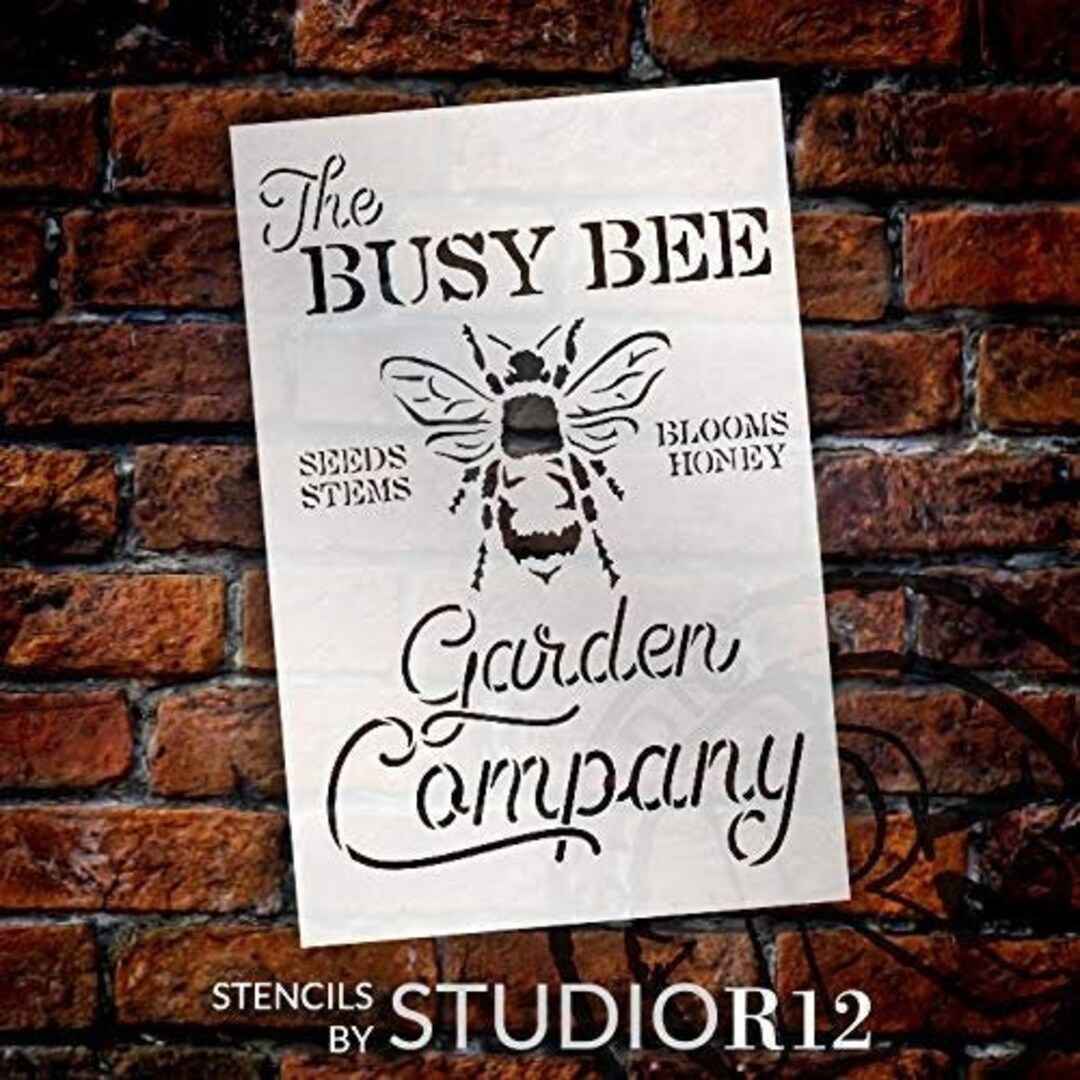 Busy Bee Garden Company Stencil by Studior12 DIY Spring - Etsy