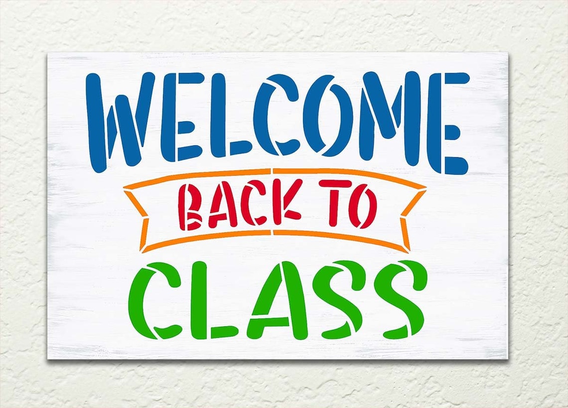 Welcome Back to Class Stencil by Studior12 Craft DIY - Etsy