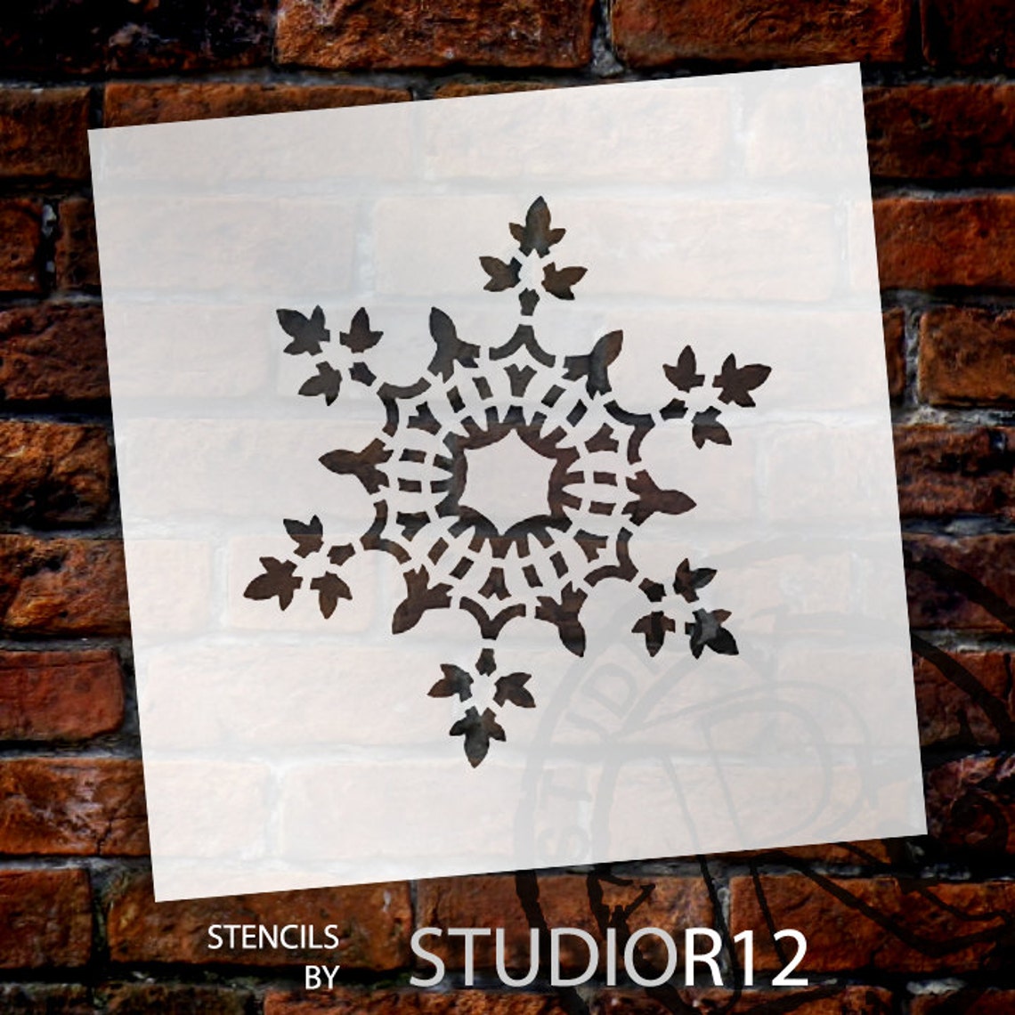 Frosty Snowflakestencil by Studior12 Reusable Christmas - Etsy