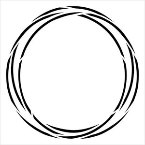 Triple Circle Geometric Picture Frame Stencil by Studior12 Select Size ...