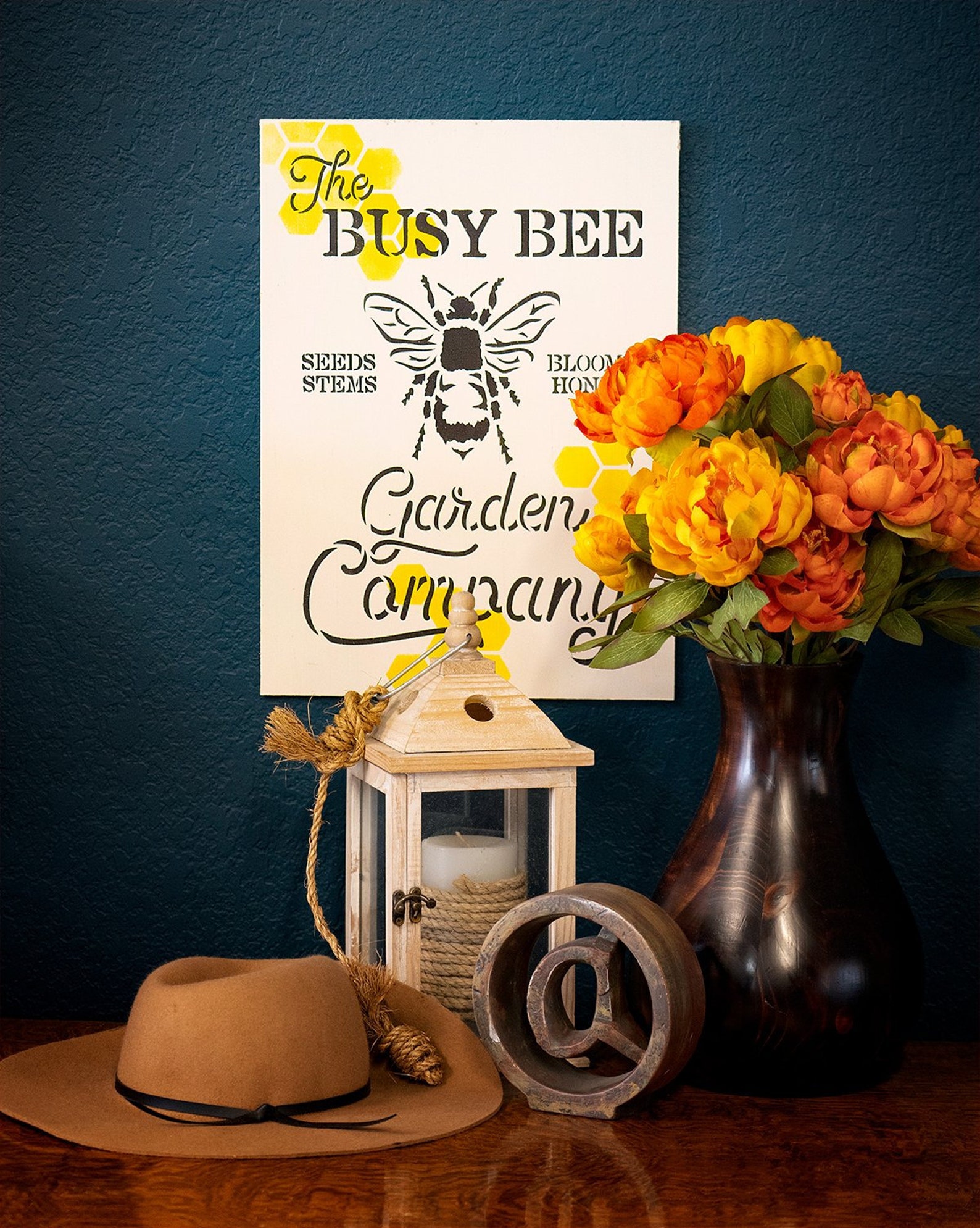 Busy Bee Garden Company Stencil by Studior12 DIY Spring - Etsy