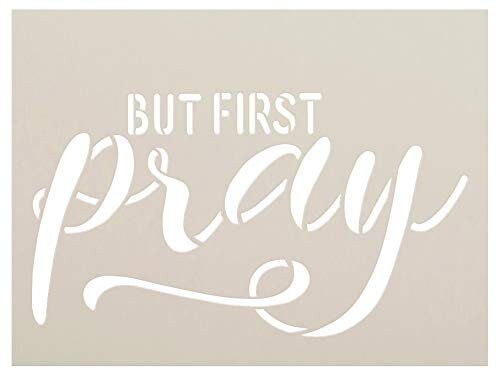 But First Pray Stencil by Studior12 Paint Wood Sign - Etsy