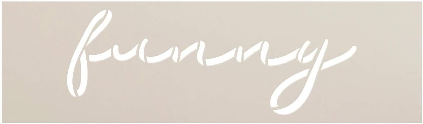 Funny Cursive Script Stencil by Studior12 DIY Dainty Humor - Etsy
