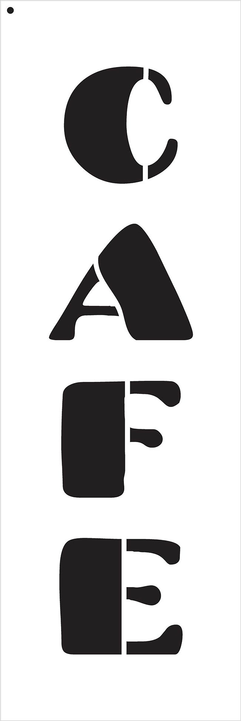 Cafe Word Art Stencil Chunky Retro Select Size SKU: - Etsy