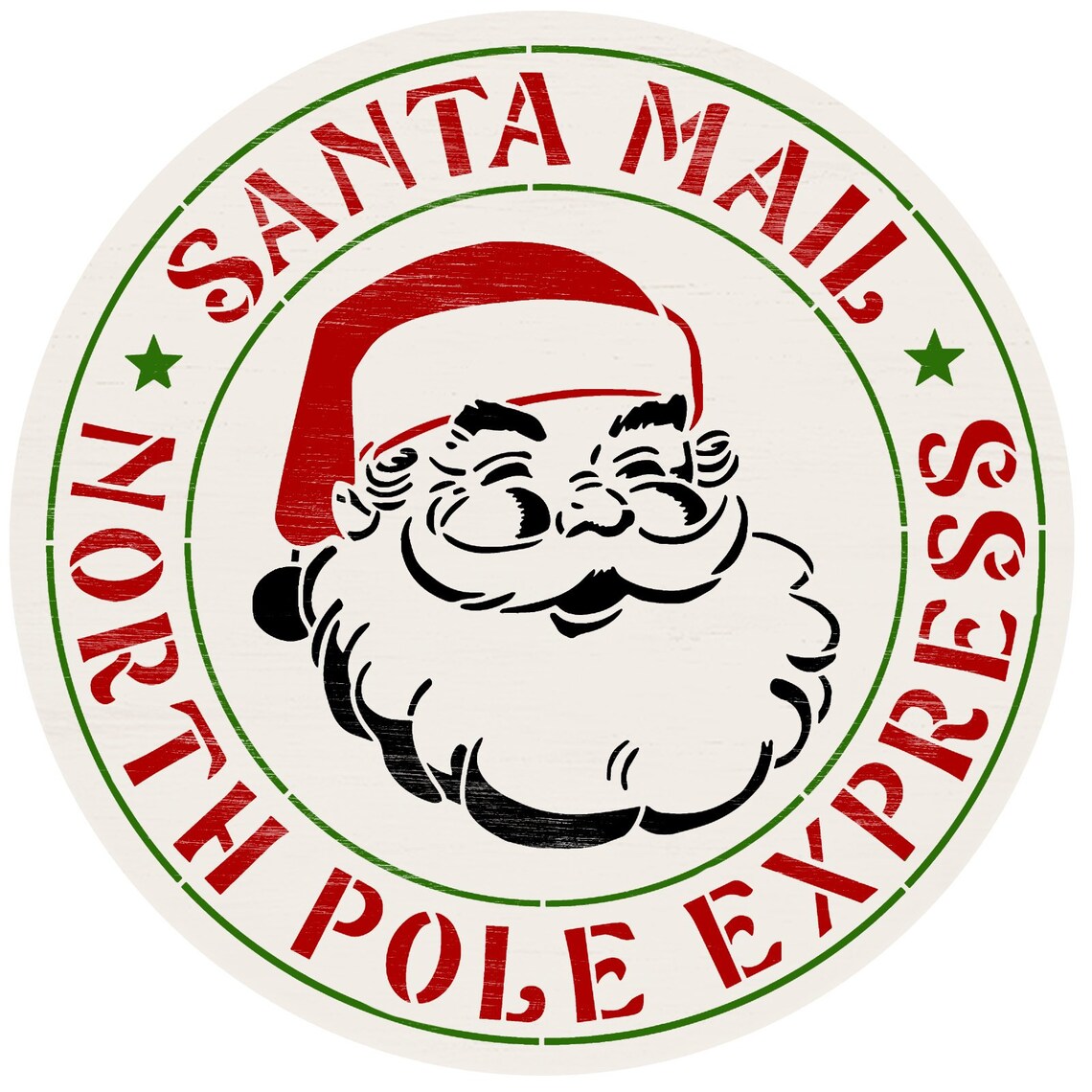 Santa Mail North Pole Express Stencil by Studior12 Select - Etsy