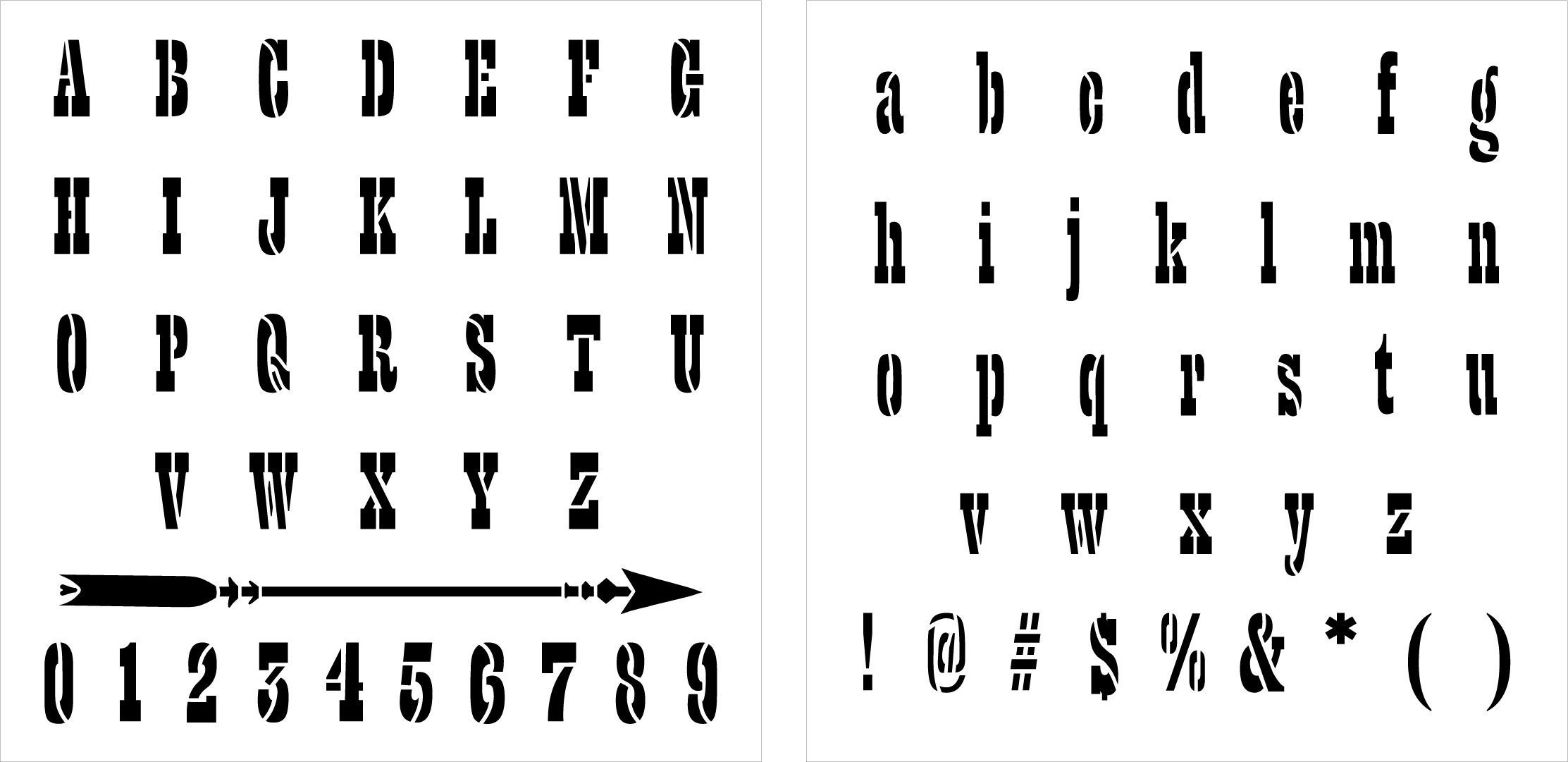 Western Full Alphabet Stencils by Studior12 Reusable Wild - Etsy