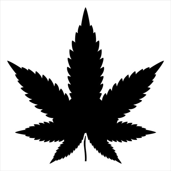 Weed Leaf Stencil