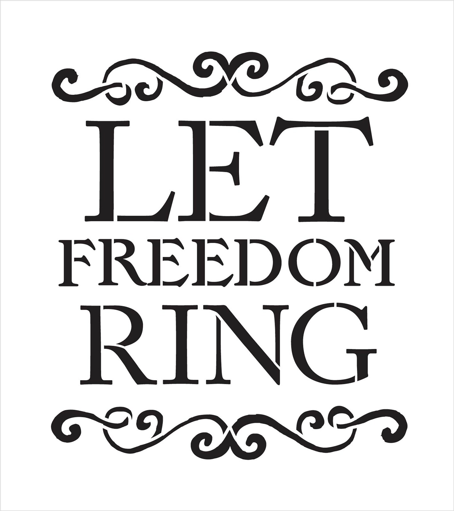 Let Freedom Ring Word Stencil Select Size STCL1235 by - Etsy