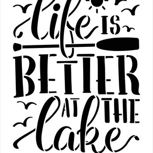 Life is Better at the Lake Stencil With Oar by Studior12 DIY Summer ...