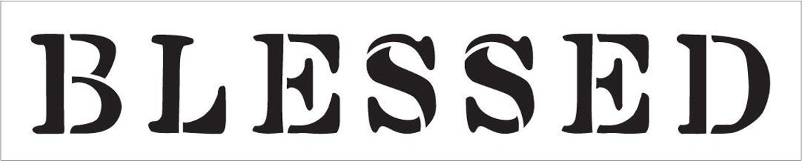 Blessed Stencil by Studior12 Reusable Mylar Template Use - Etsy