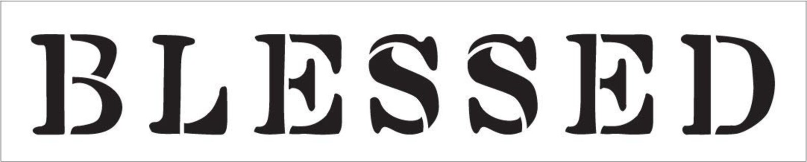 Blessed Stencil by Studior12 Reusable Mylar Template Use - Etsy