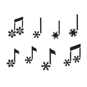 Snowflake Music Notes Stencil by Studior12 Reusable, Christmas, Holiday ...