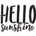Hello Sunshine Hand Brushed Script Word Stencil Select Size STCL1879 by ...