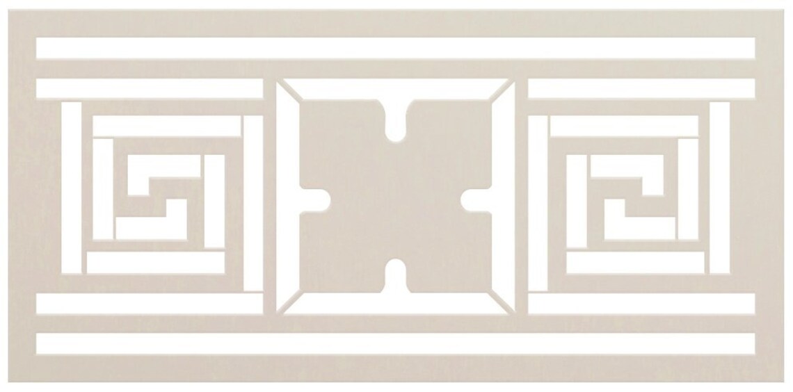 Meander Floral Square Pattern Stencil by Studior12 DIY Greek - Etsy