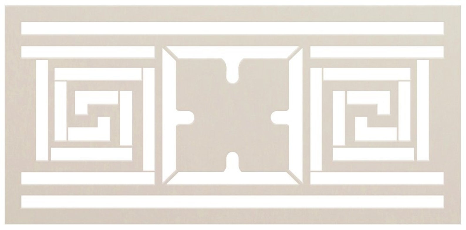Meander Floral Square Pattern Stencil by Studior12 DIY Greek - Etsy