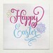 Happy Easter Script Stencil With Flower by Studior12 DIY - Etsy