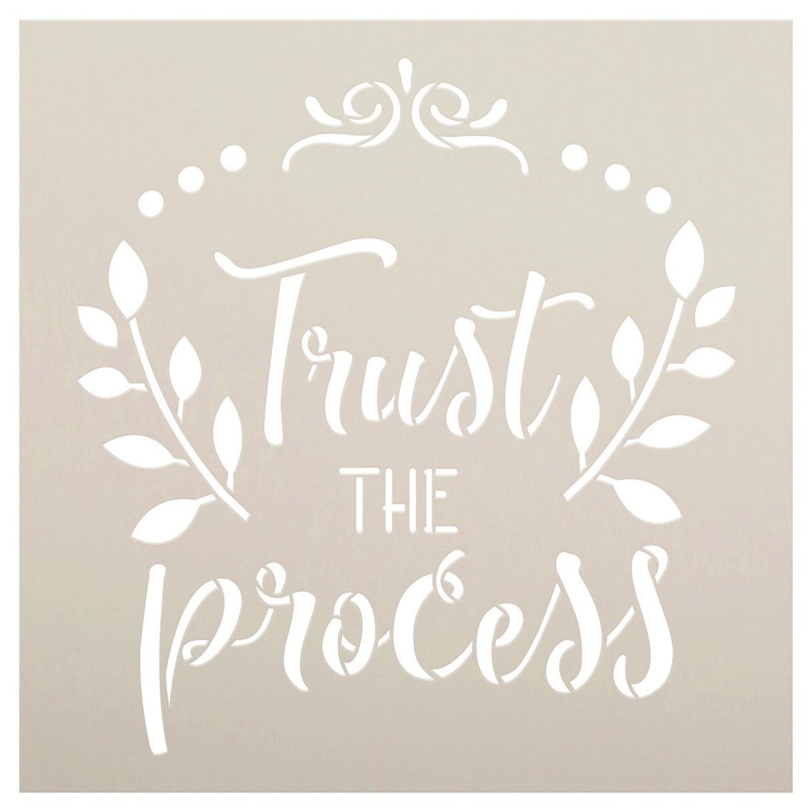 Trust the Process Script Stencil by Studior12 DIY | Etsy