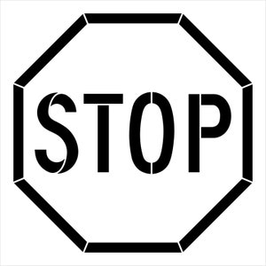Stop Sign Stencil by Studior12 Select Size USA Made Paint Garage ...