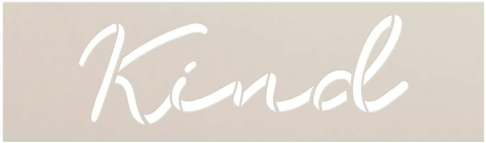 Kind Stencil by Studior12 DIY Fun Inspiring Cursive Script - Etsy