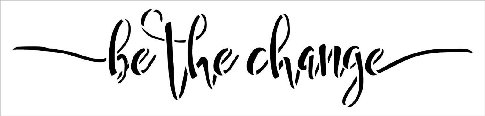 Be the Change Stencil by Studior12 Inspirational for - Etsy