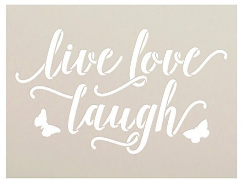 Live Love Laugh With Butterflies Stencil by Studior12 - Etsy